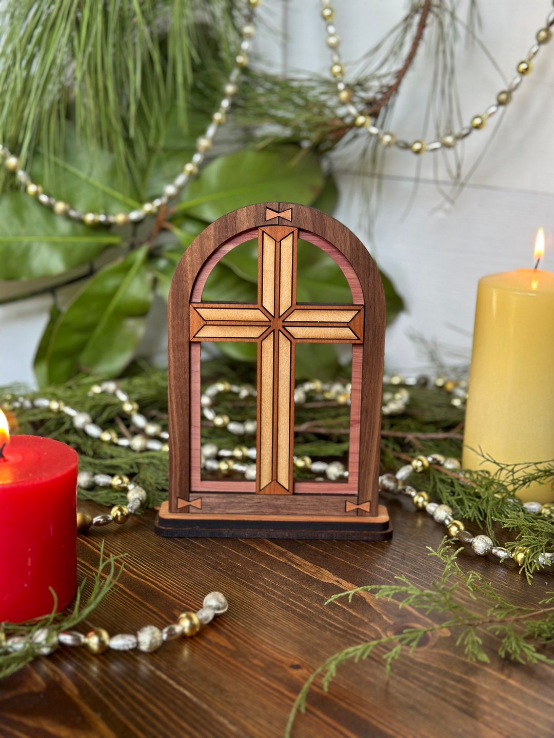 Cross Decor Wood Cross Mantel Decor Cross Table Decor Cross Shelf ...