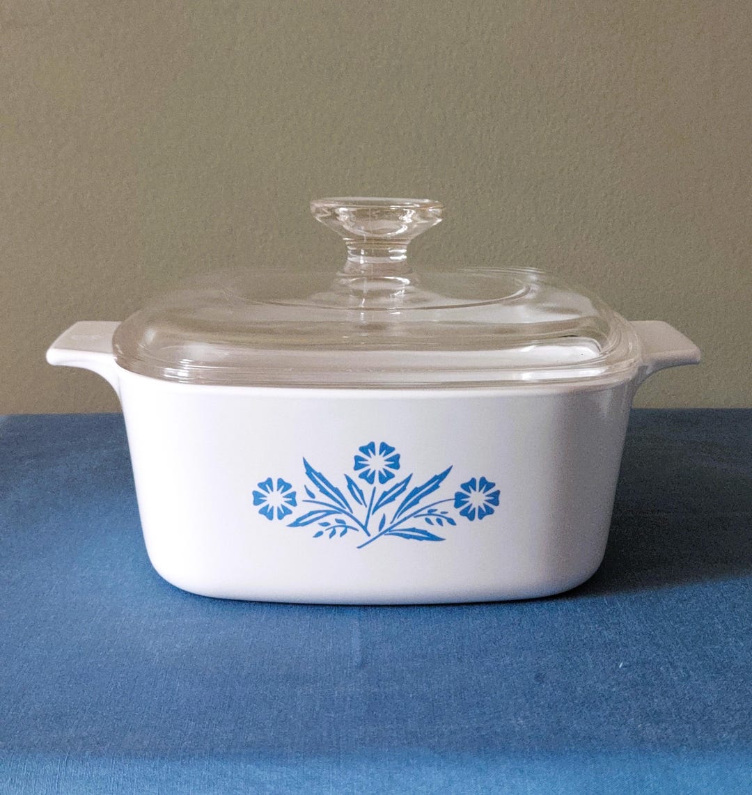 Corning Ware Blue Cornflower 1.5 Quart Casserole Dish With Lid - Etsy