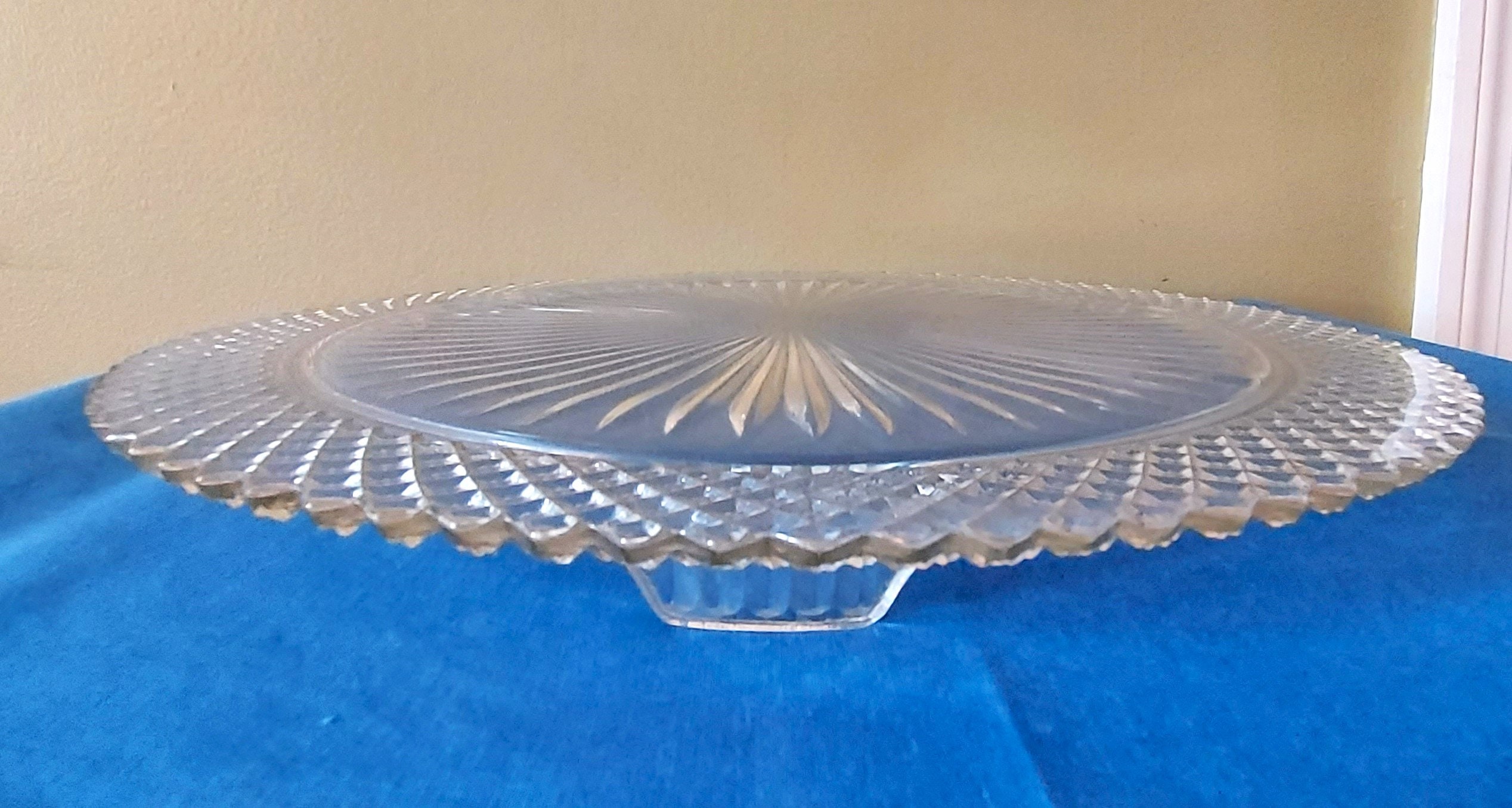 Vintage Miss America Depression Glass Cake Plate - Etsy