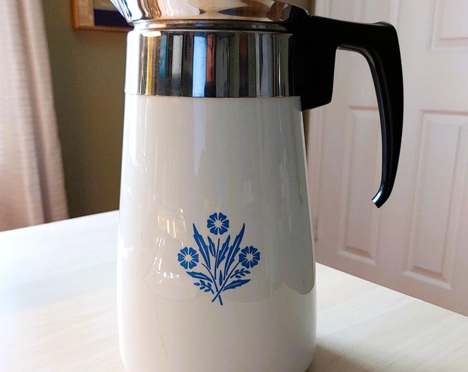 Vintage Corning Ware Blue Cornflower Percolator Coffee Pot - Etsy