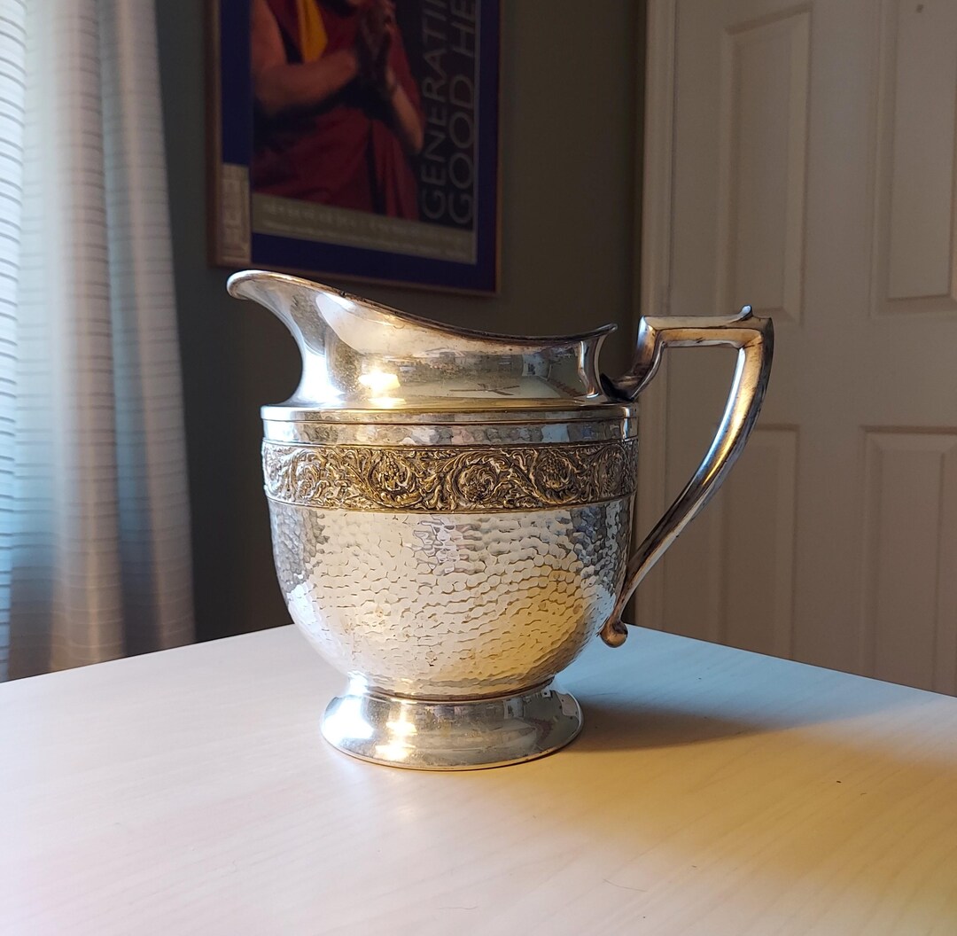 Antique Silver Pitcher - Etsy