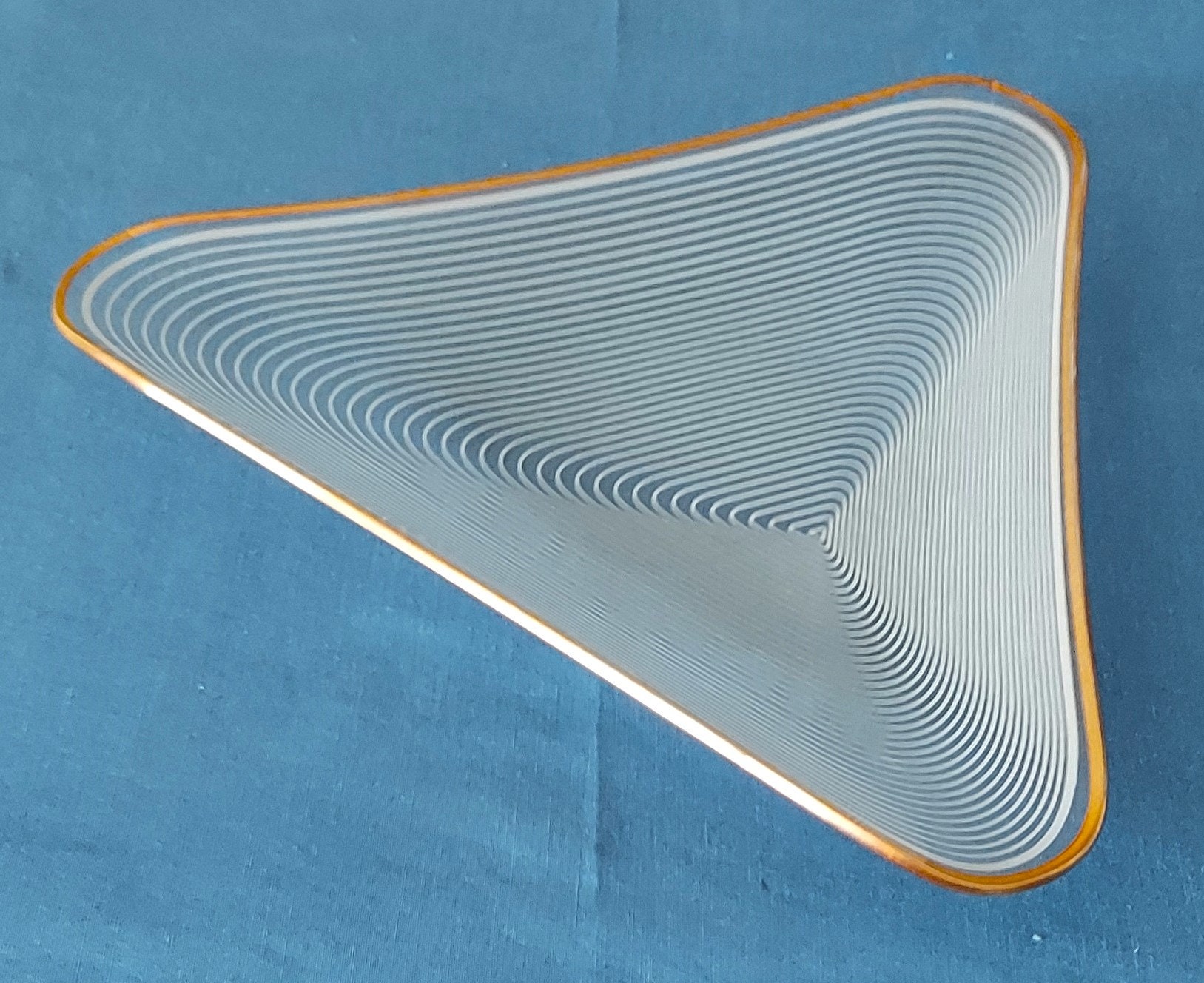 Vintage German Midcentury Op Art Glass Dish - Etsy