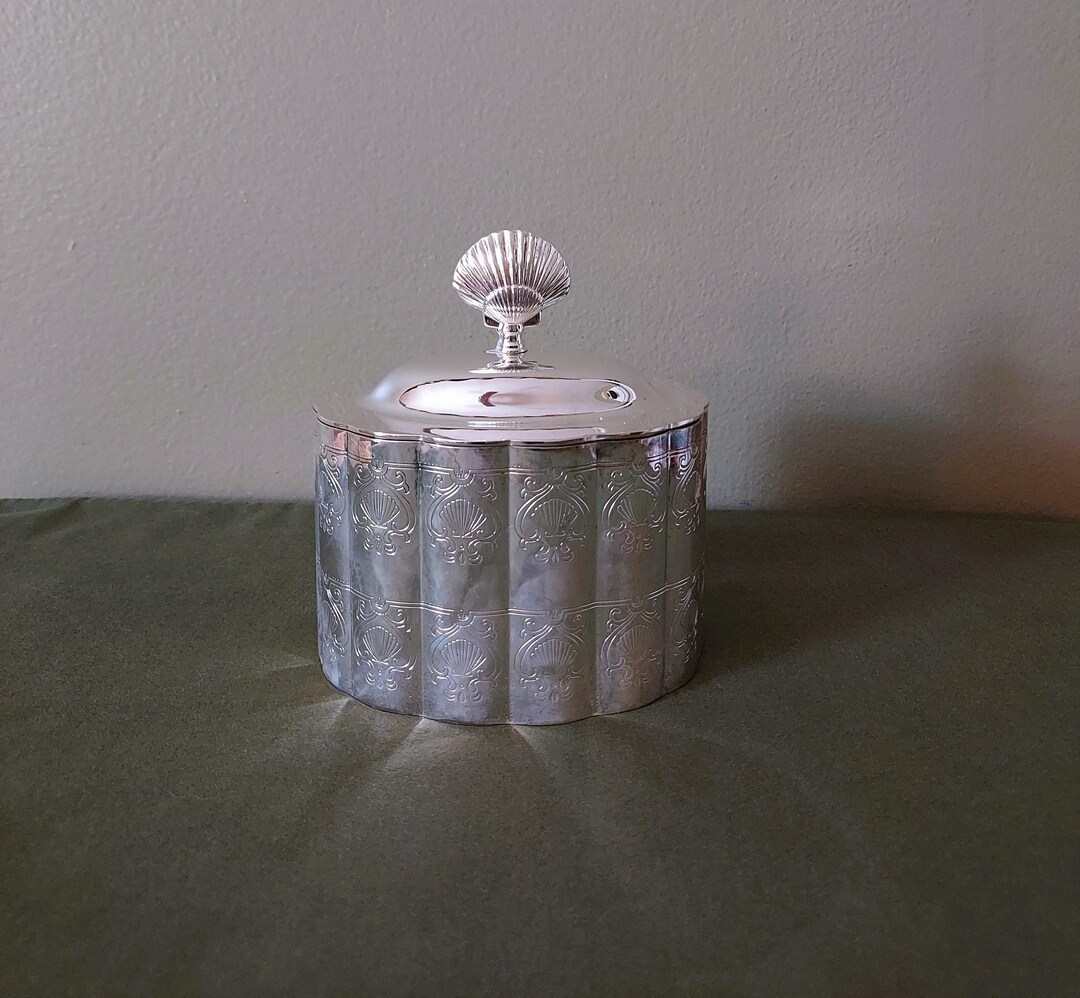 Vintage Godinger Silver Scalloped Trinket Box - Etsy