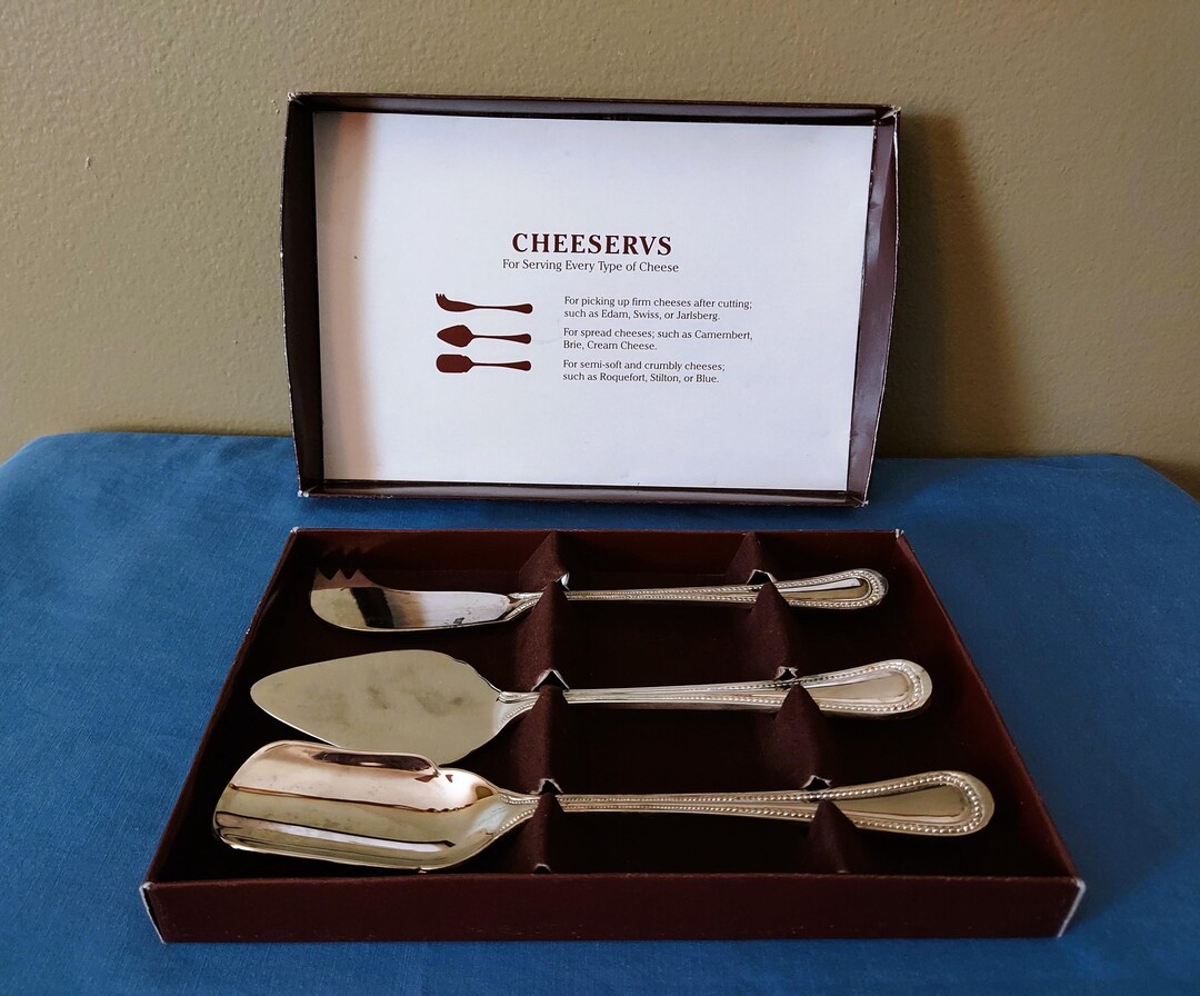 Vintage Godinger Silver Cheese Server Set - Etsy