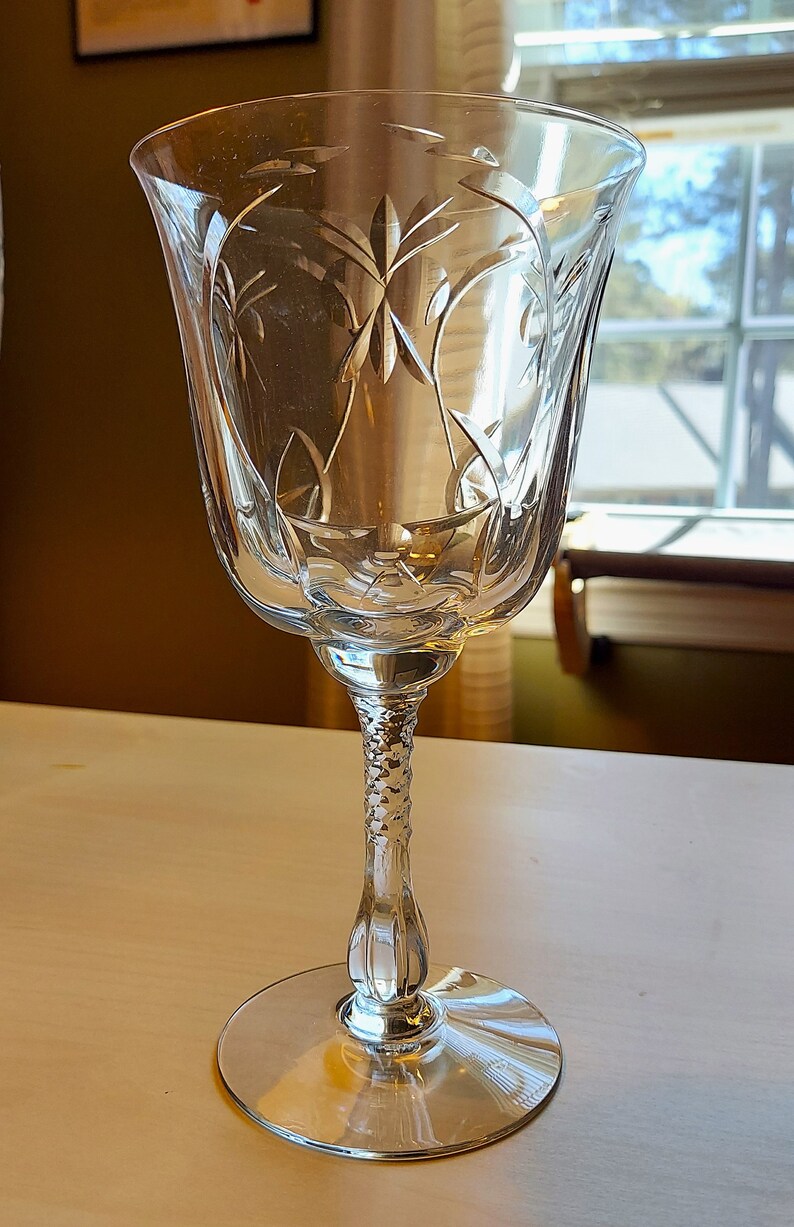 Vintage Duncan & Miller Crystal Wine Goblets - Etsy