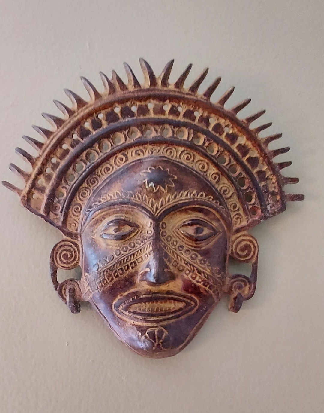 Dhokra Art Bronze Indian Tribal Mask - Etsy