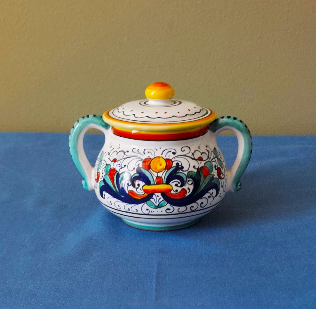 Vintage Deruta Ceramic Bowl With Lid - Etsy