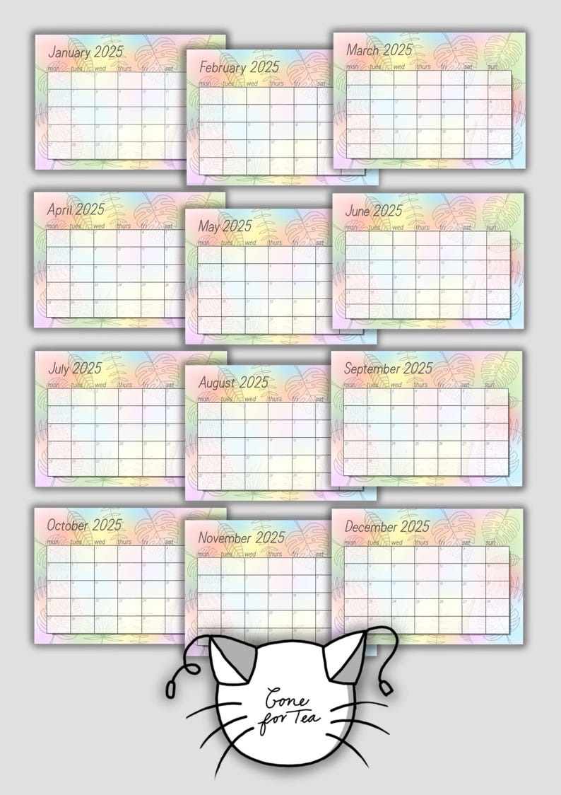 2025 Digital Calendar - Etsy