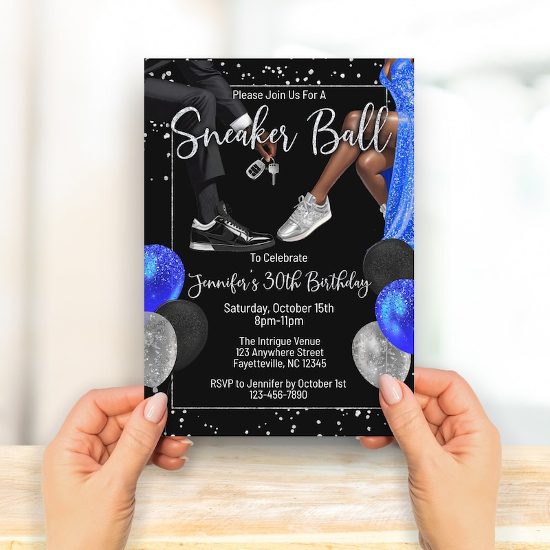 Sneakers Anniversary Invitations - Etsy