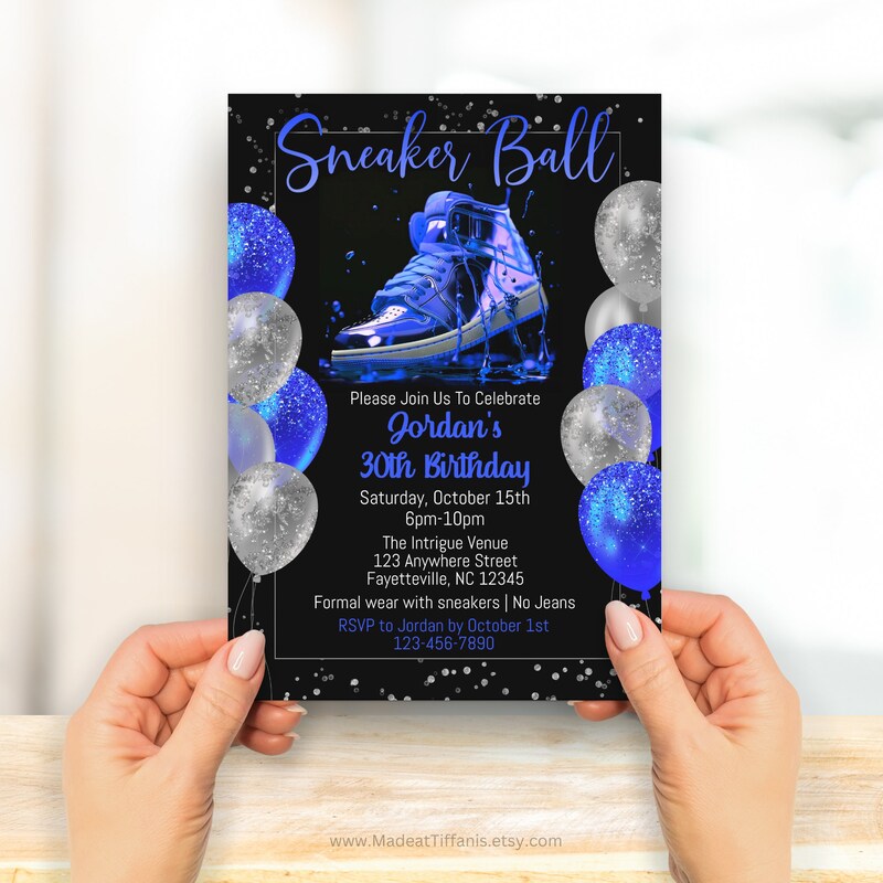 Sneaker Invitation - Etsy