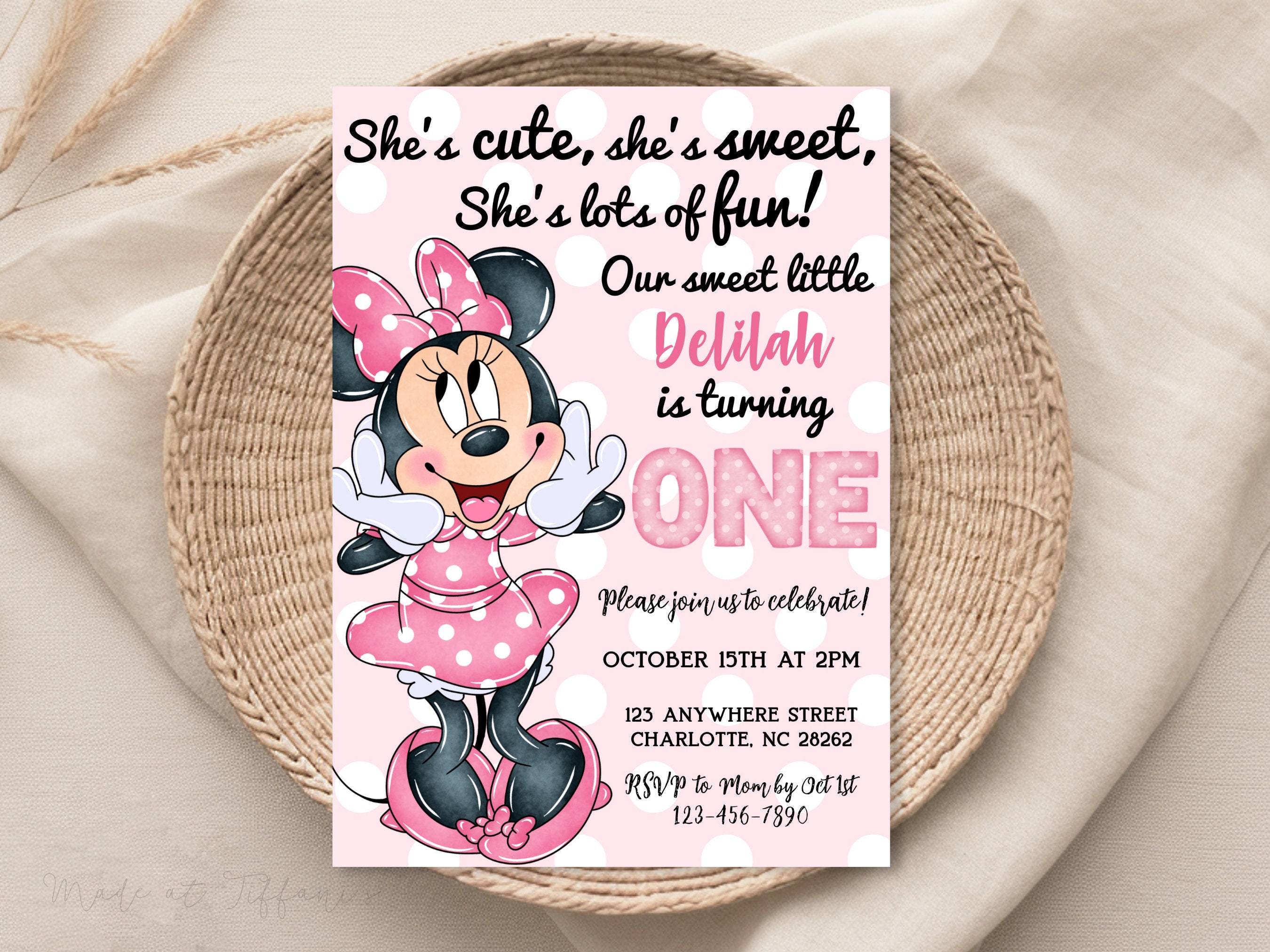 Minnie Mouse Party Invitations