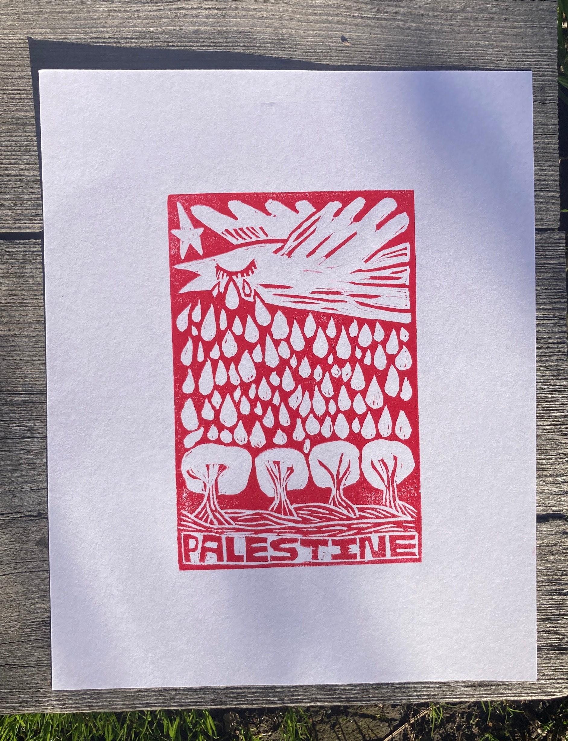 Peace for Palestine Print - Etsy