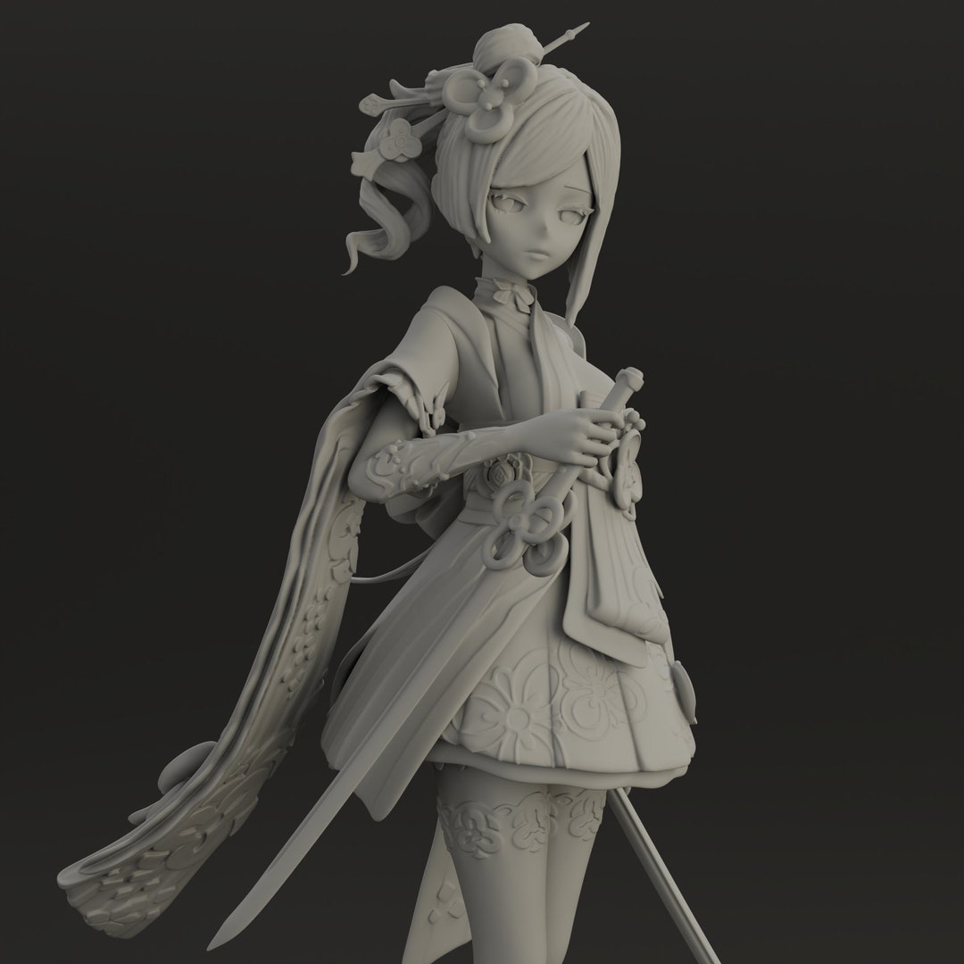 Chiori Unpainted Figure From Genshin Impact Collectible Statue for Your ...