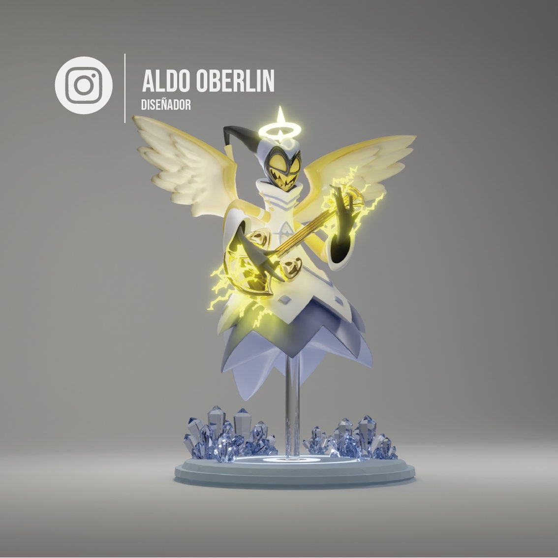 Adam Angel Form From Hazbin Hotel Collectible Statue for Your Home or ...