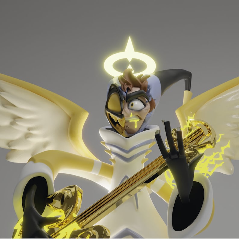 Adam Angel Form From Hazbin Hotel Collectible Statue for Your Home or ...