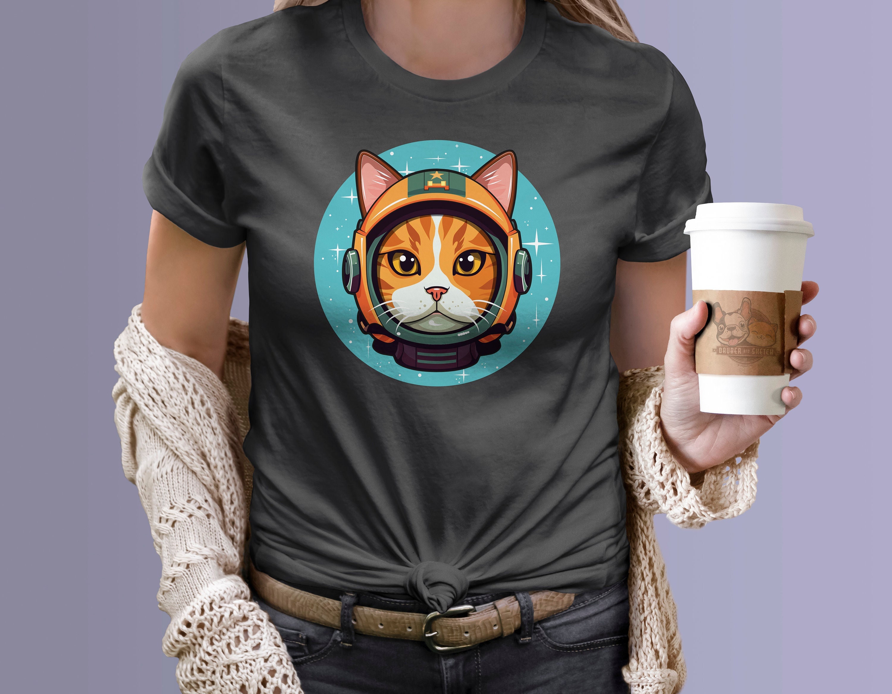 Cosmo Kitty, Cosmic Cat, Orange Tabby Wearing a Space Helmet on a Soft ...