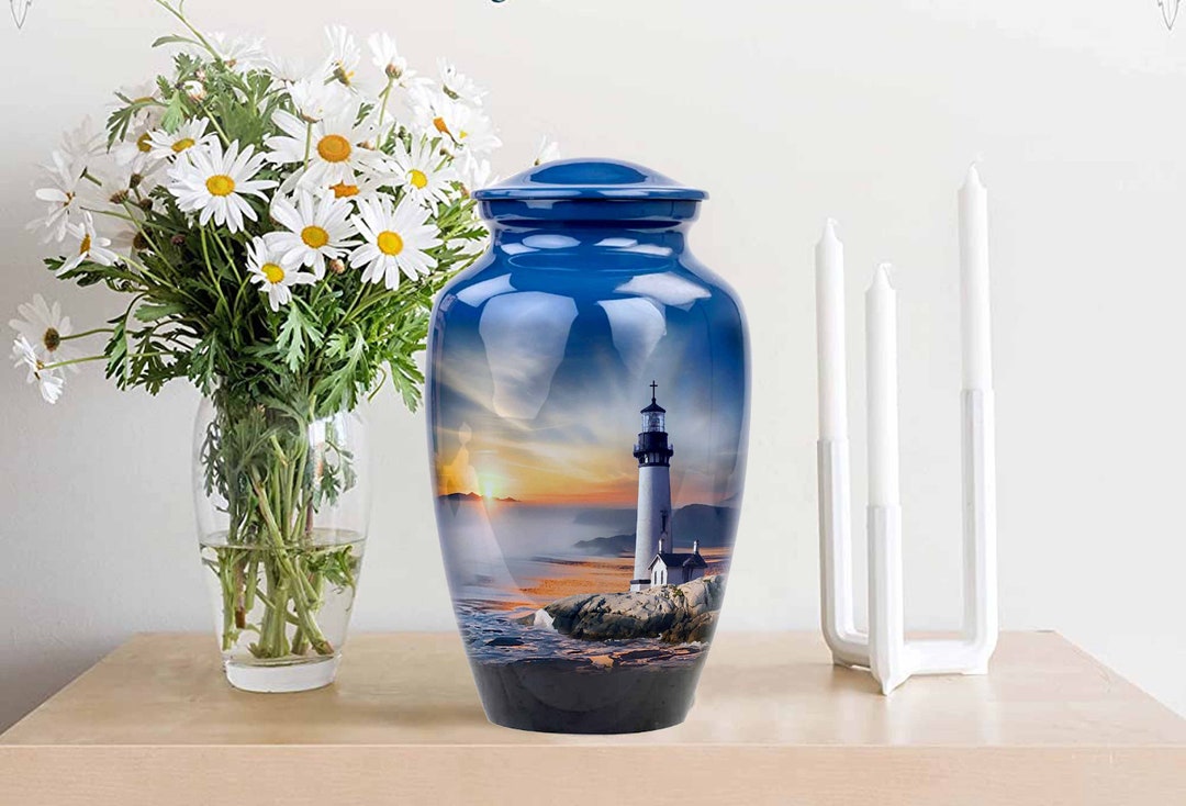 Lighthouse Urn, Lighthouse Urn for Ashes, Handcrafted Lighthouse ...