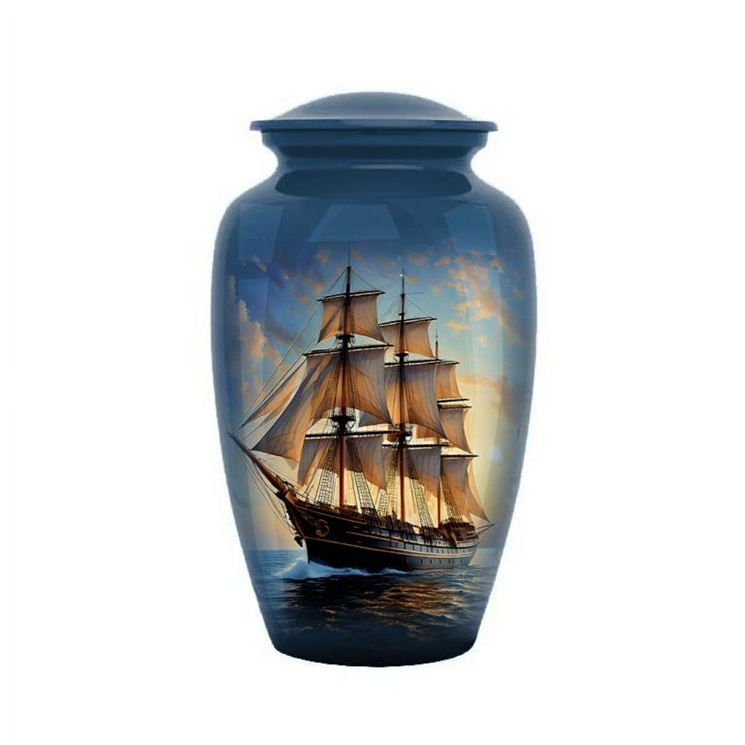 Majestic Sailing Ship Urn: Large Size (10x6.5 Inch) - Etsy