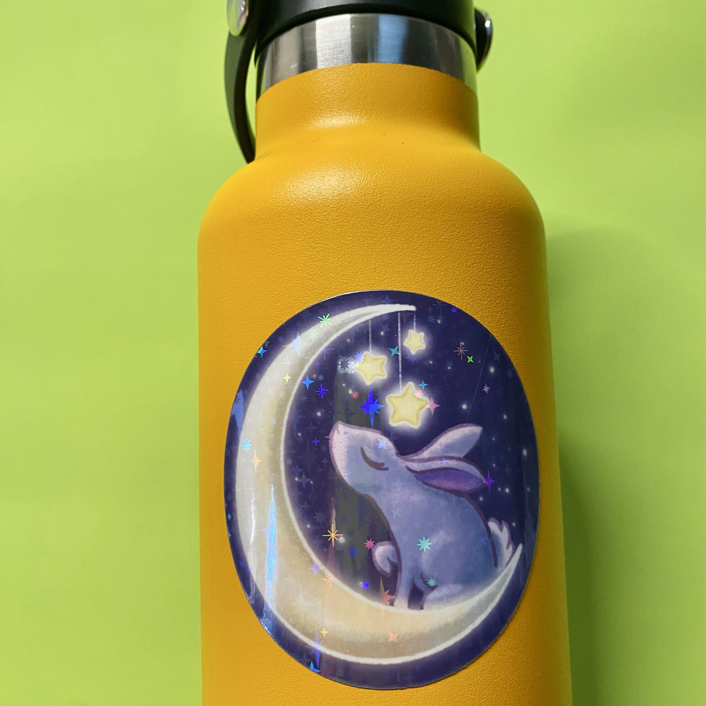 Moon Bunny Sticker Decal Bunny Sticker Cute Bunny Sticker Moon and ...