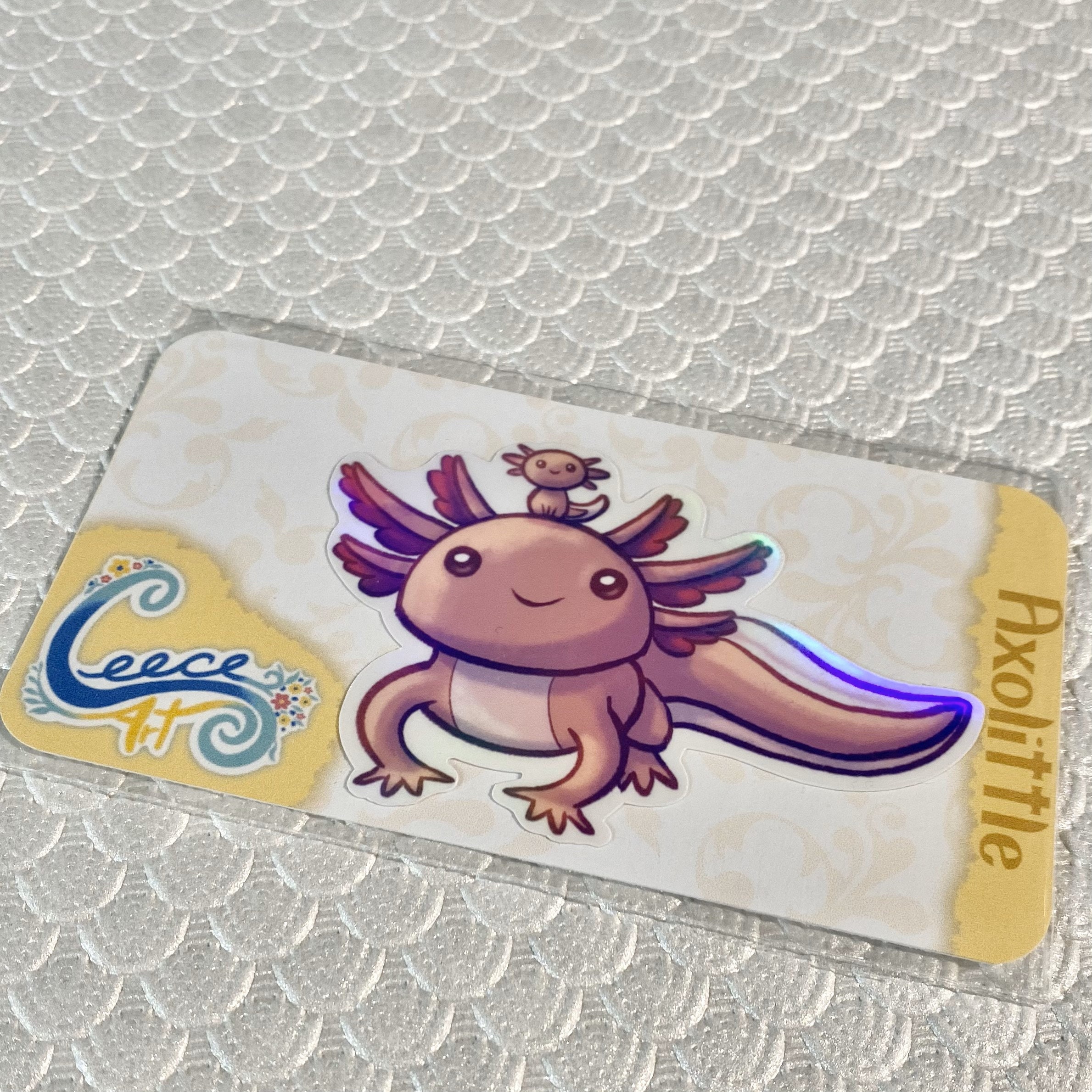 Axolittle Sticker Cute Axolotl Sticker Baby Axolotl - Etsy