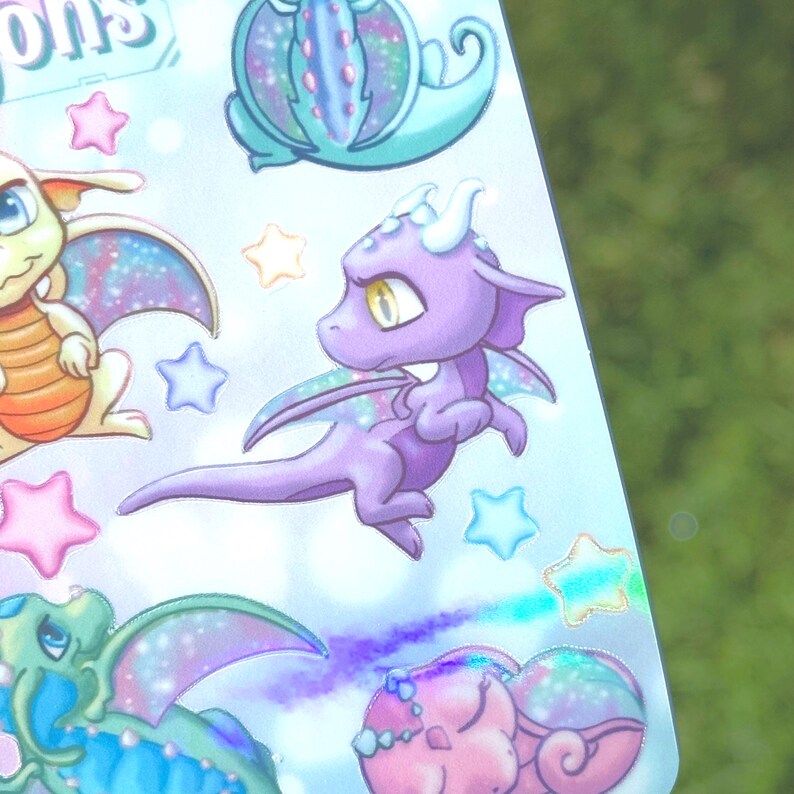 Star Dragon Sticker Sheet to Decorate Your Laptop Journal or Scrapbook ...