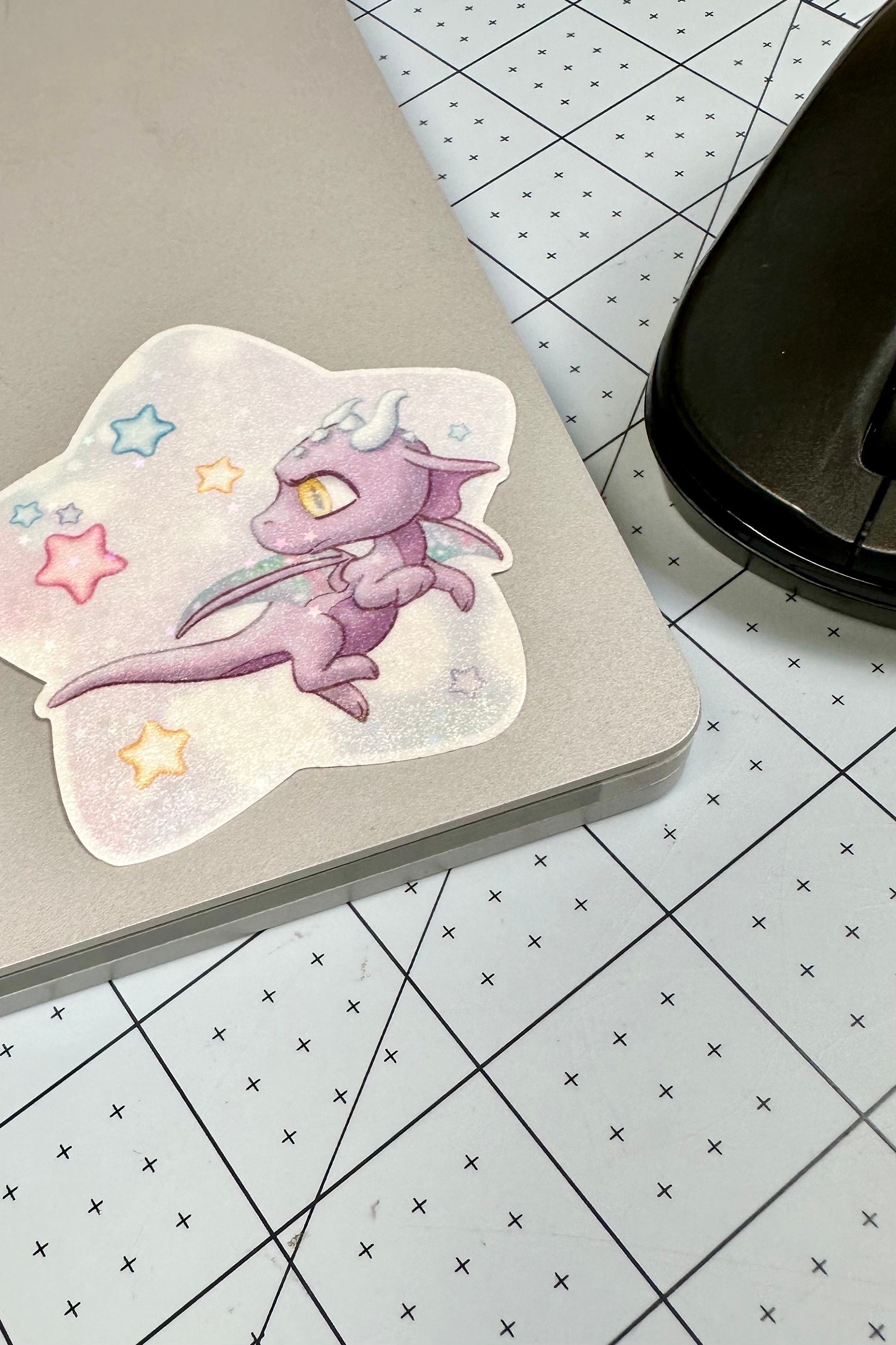 Purple Star Dragon Sticker for Laptops, Water Bottles or Journaling - Etsy