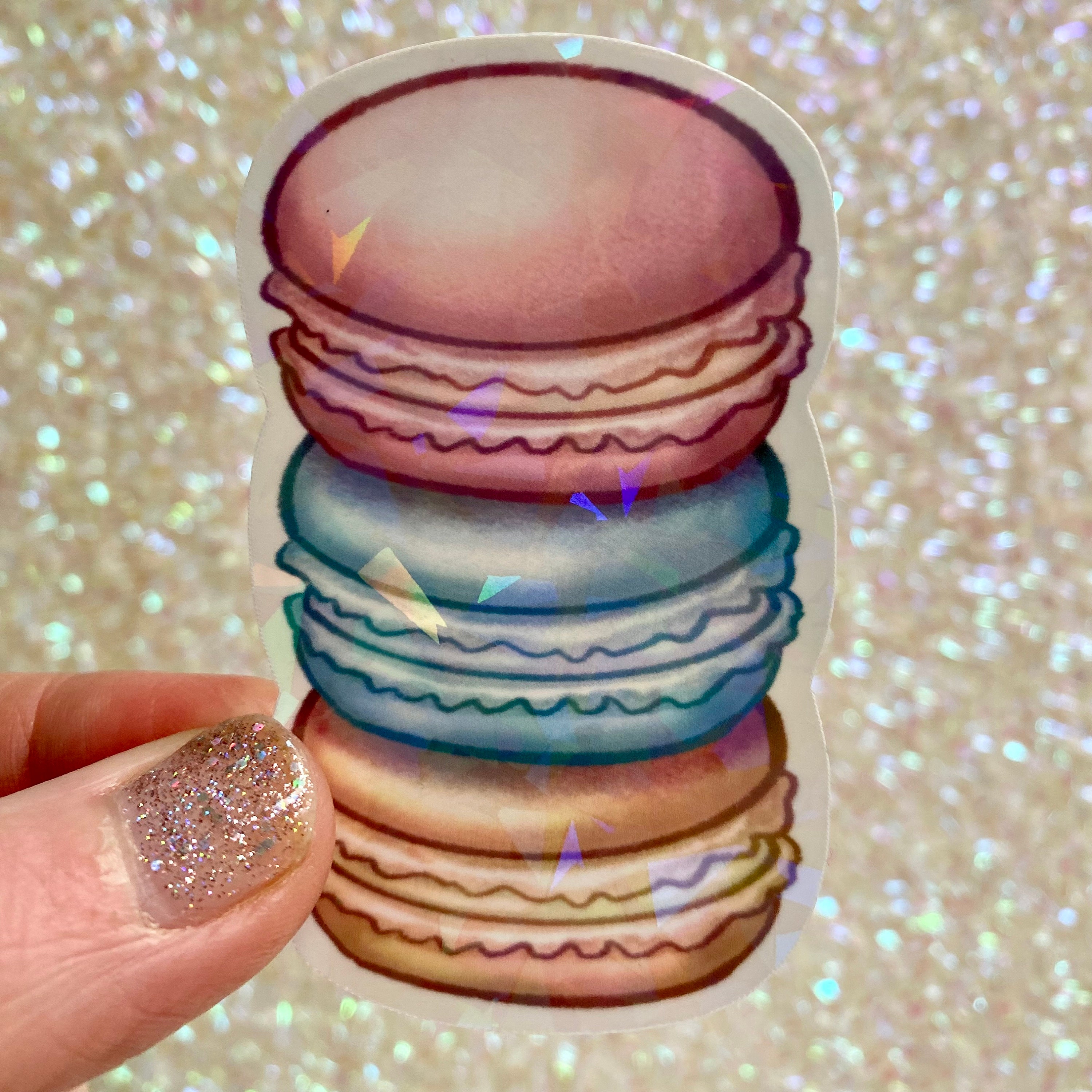 Macaroon Sticker Cute Cookie Sticker Pastel Macaroon Stack Great Baby ...