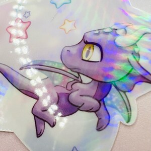 Purple Star Dragon Sticker for Laptops, Water Bottles or Journaling - Etsy