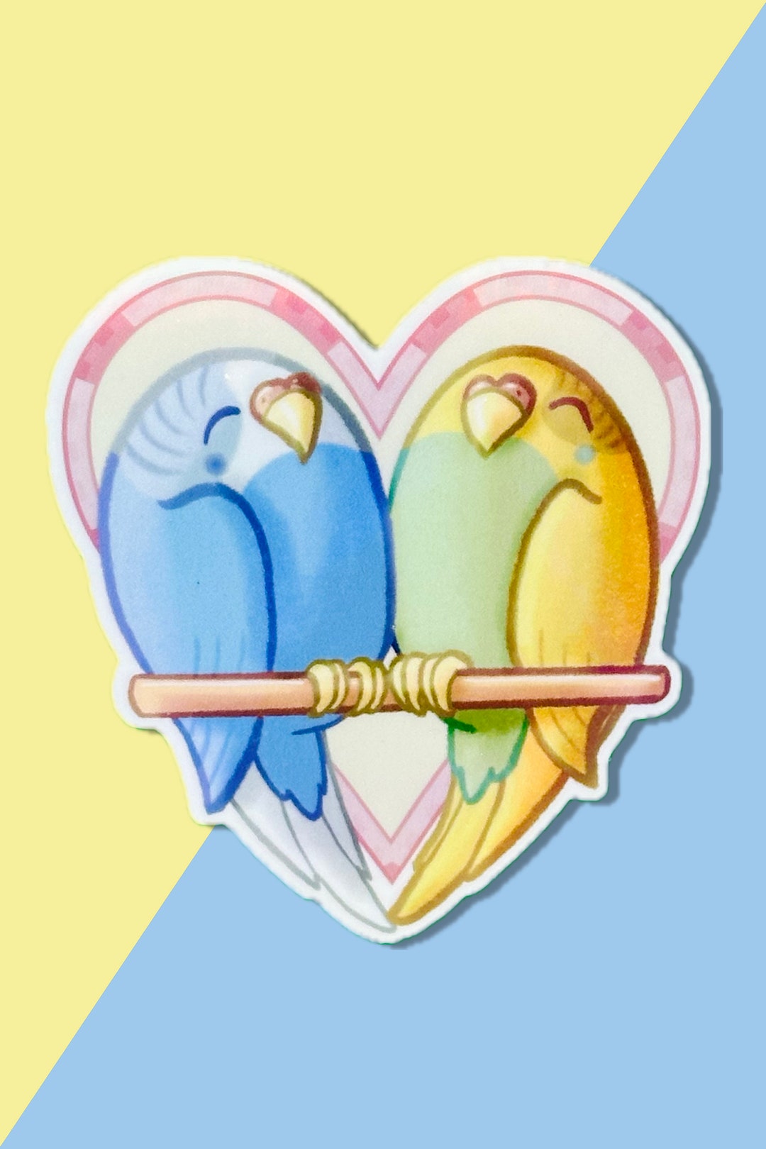 Cute Love Birds Sticker for Laptops, Water Bottles, Journals, and ...