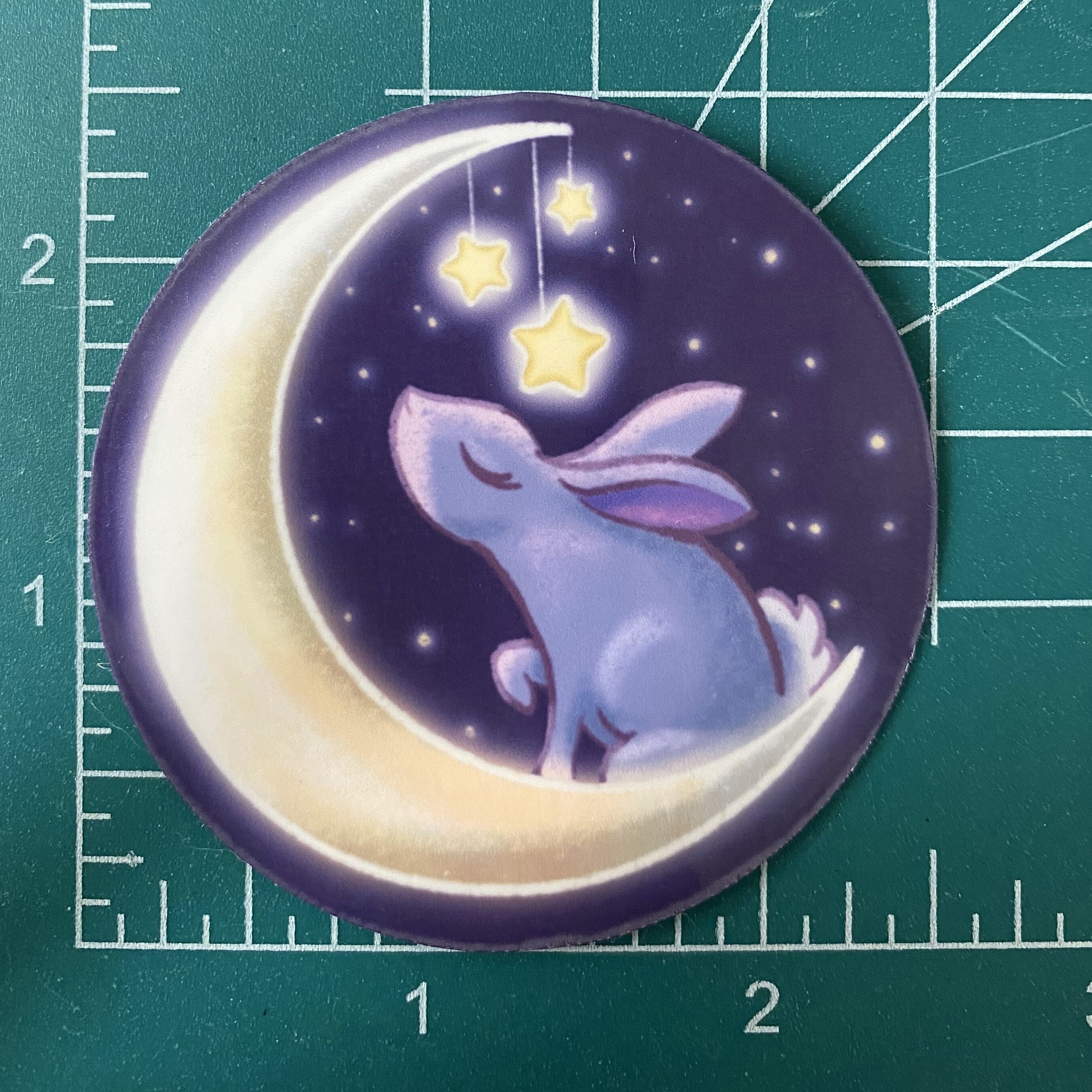 Moon Bunny Sticker Decal Bunny Sticker Cute Bunny Sticker Moon and ...