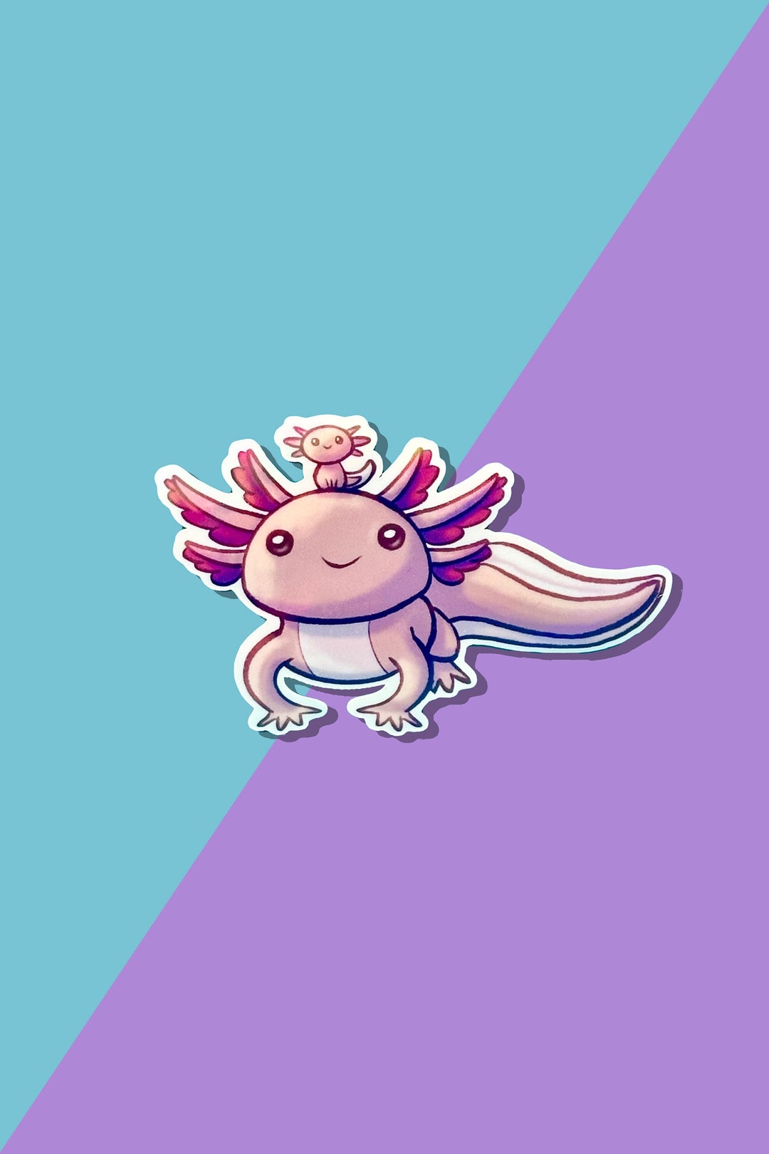 Axolittle Sticker Cute Axolotl Sticker Baby Axolotl - Etsy