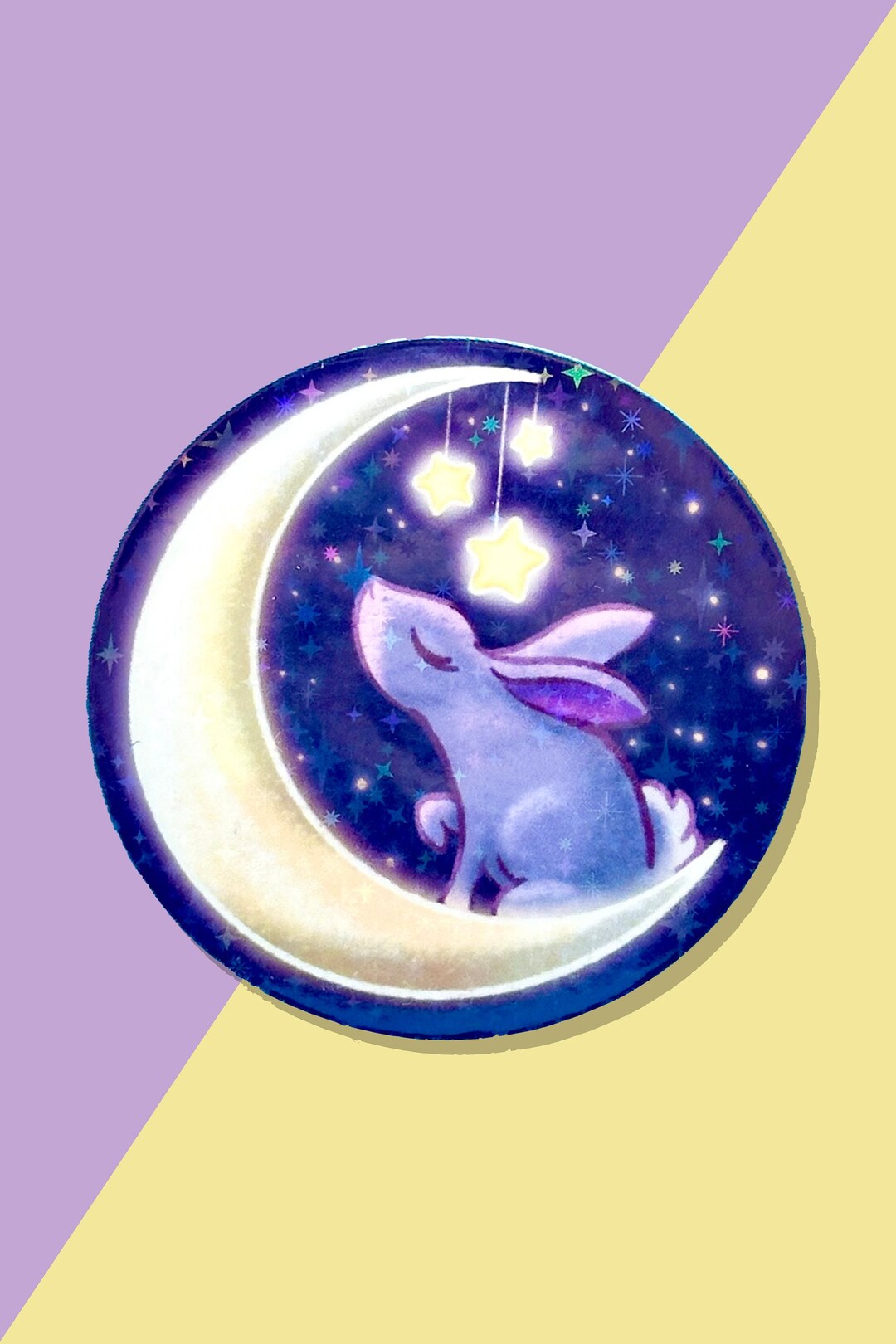 Moon Bunny Sticker Decal Bunny Sticker Cute Bunny Sticker Moon and ...