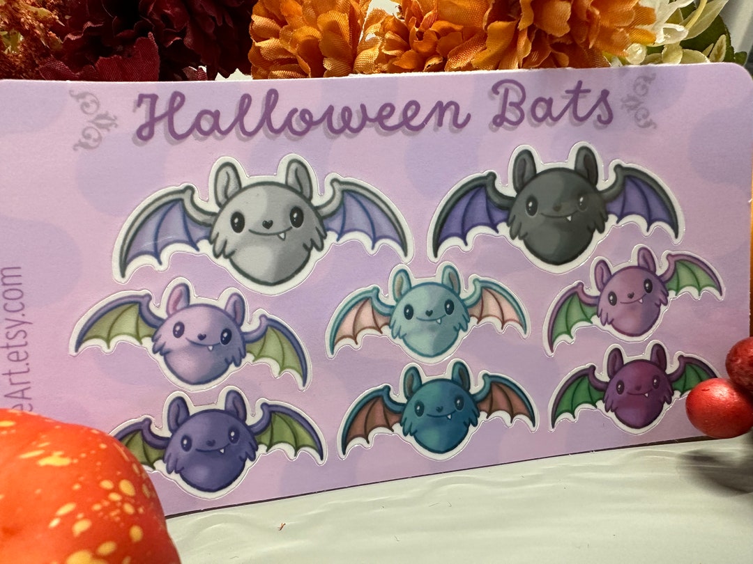 Halloween Bats Sticker Sheet - Etsy