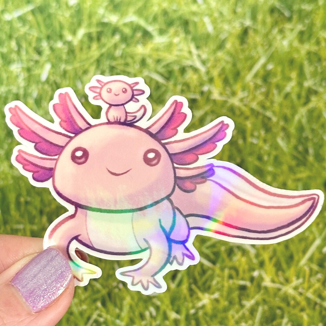 Axolittle Sticker Cute Axolotl Sticker Baby Axolotl - Etsy