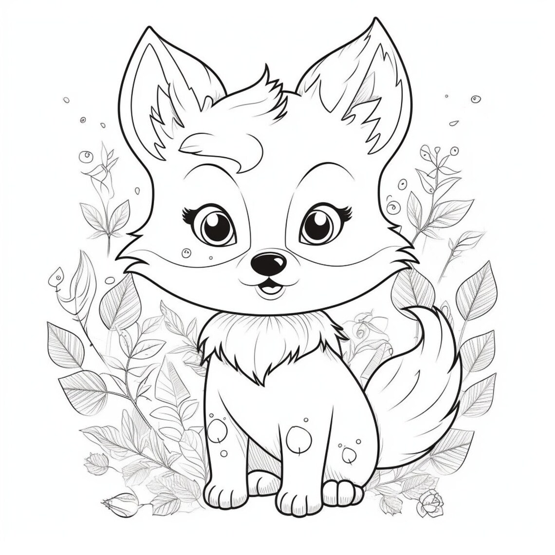 20 Forest Critters, Cute Animal Coloring Page Book, Adults + Kids ...