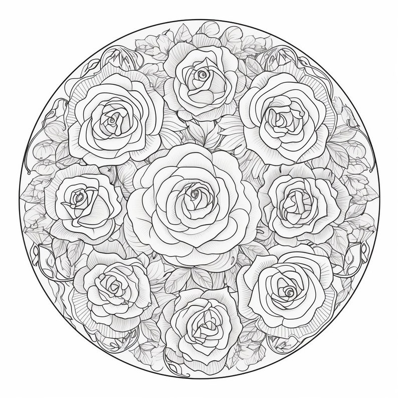 30 Printable Flower Mandala Coloring Pages |mandala Coloring JPG Pages ...
