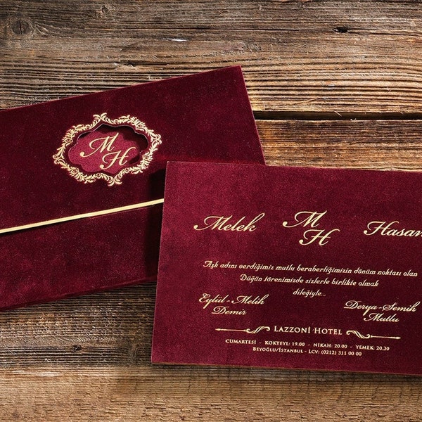 Red Velvet Wedding Invitations - Etsy