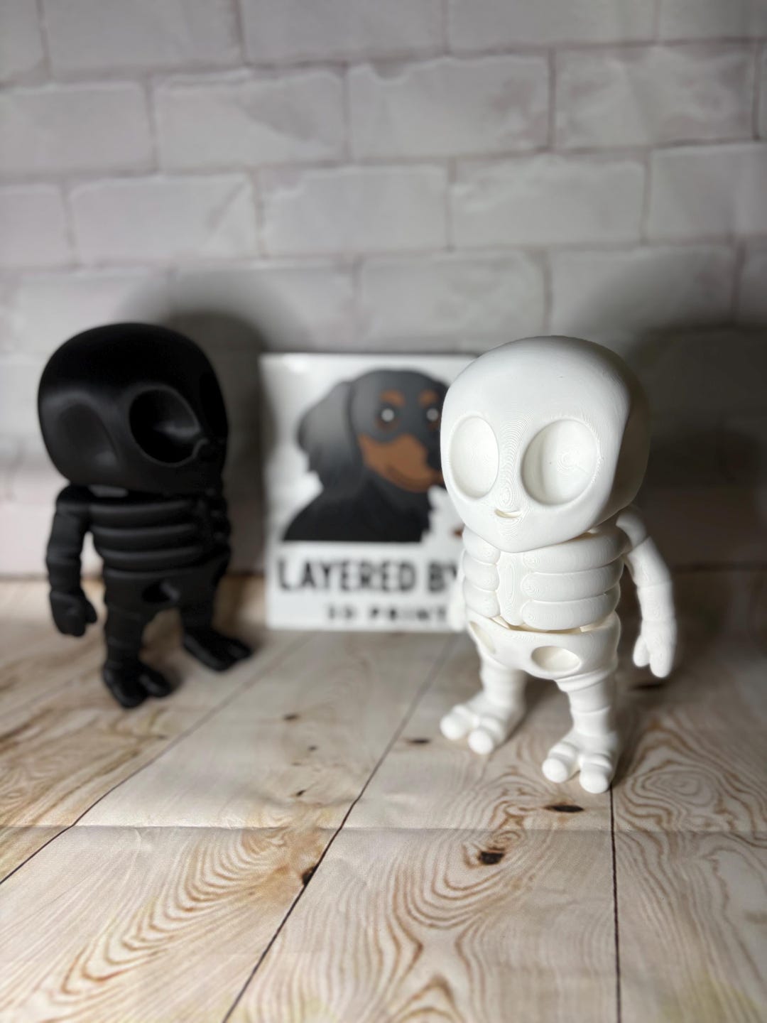 Poseable Articulated Skeleton Duo: 3D Printed Halloween Fidget Toy - Etsy