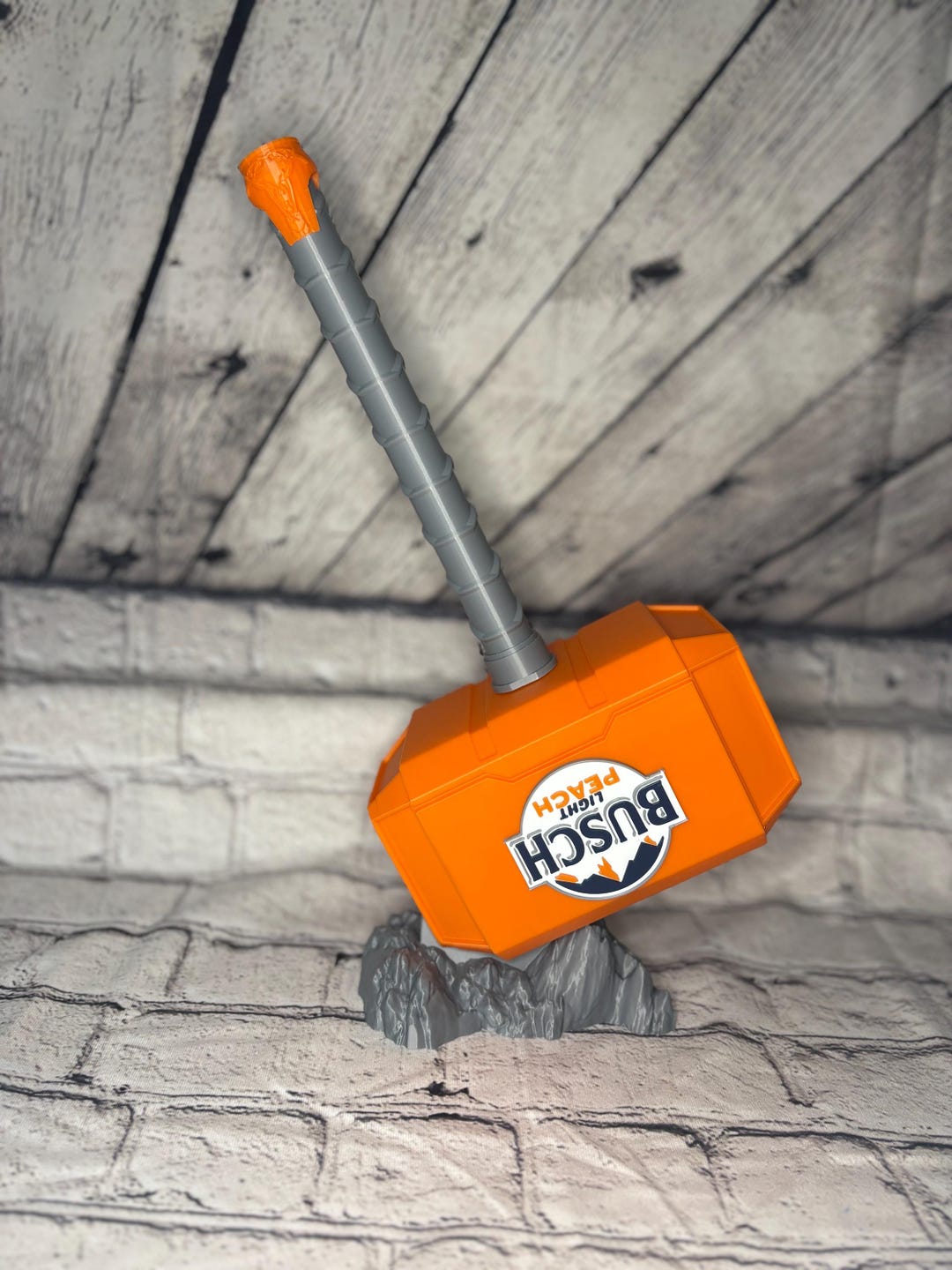 Busch Peach Thor Hammer Display Alcohol Man Cave for the Bar - Etsy