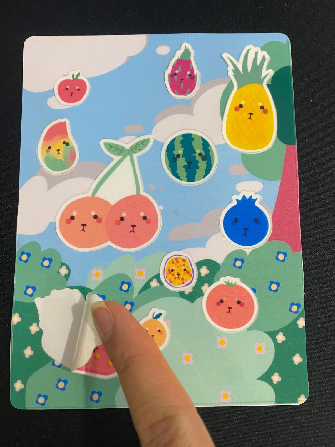 Cute Fruit Animal Faces Vinyl Sticker Sheet - Etsy