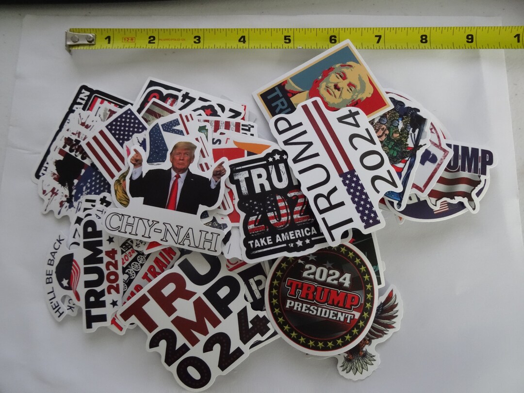 100 Pack Donald Trump 2024 Window Stickers Bumper Sticker Trump Decal ...