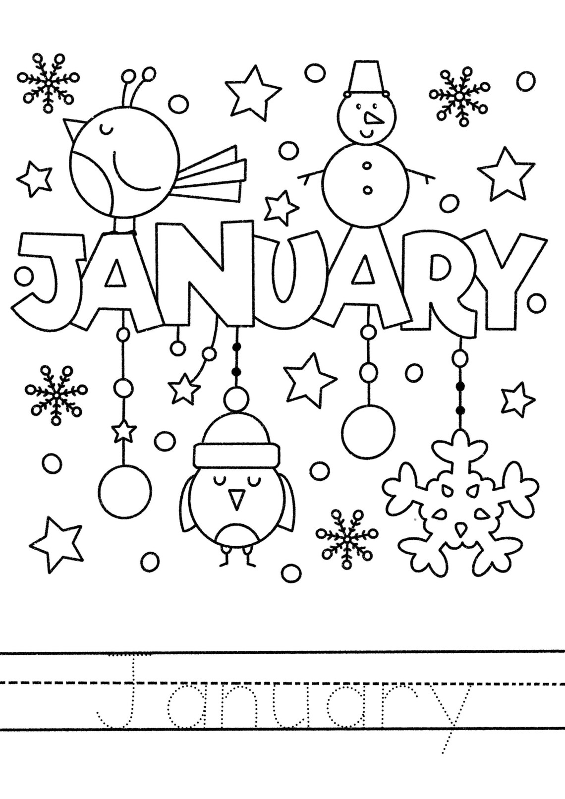 12 Pages Printable 12 Months Colouring Pages, Digital Coloring ...