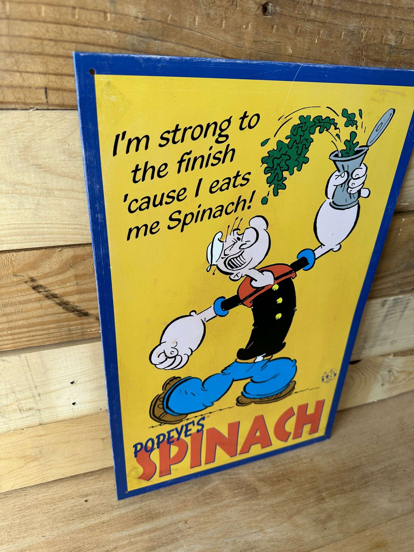 Vintage Metal Sign Popeye the Sailor Man - Etsy