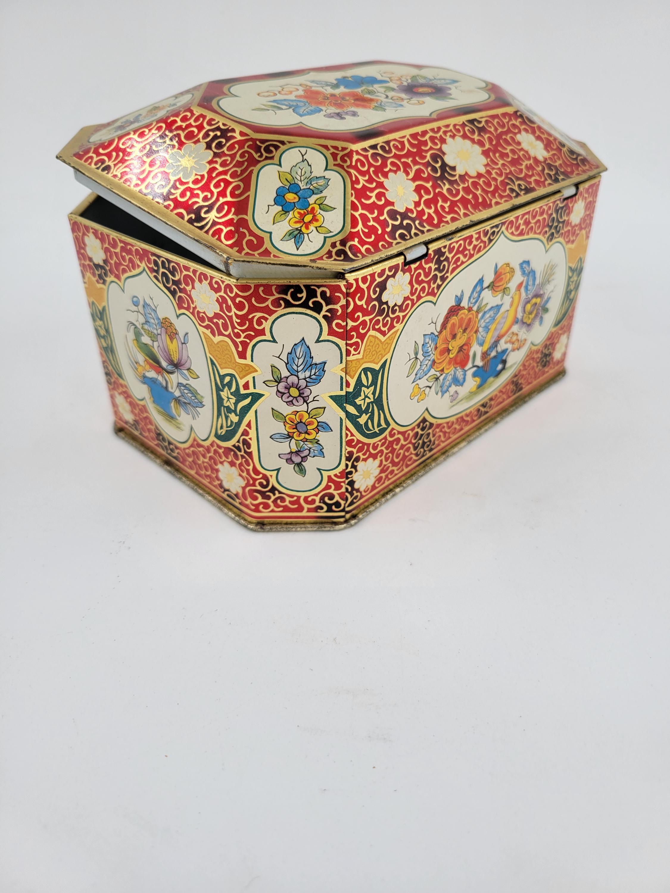 Vintage Victorian Style Floral Tin, Vintage Storage Container - Etsy