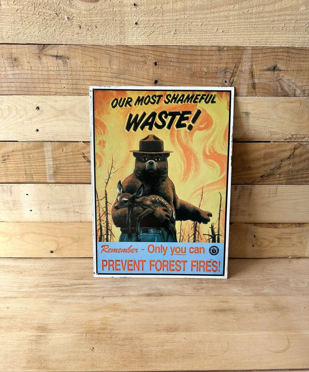 Vintage Smoky the Bear Sign | Only You Can Prevent Forest Fires - Etsy