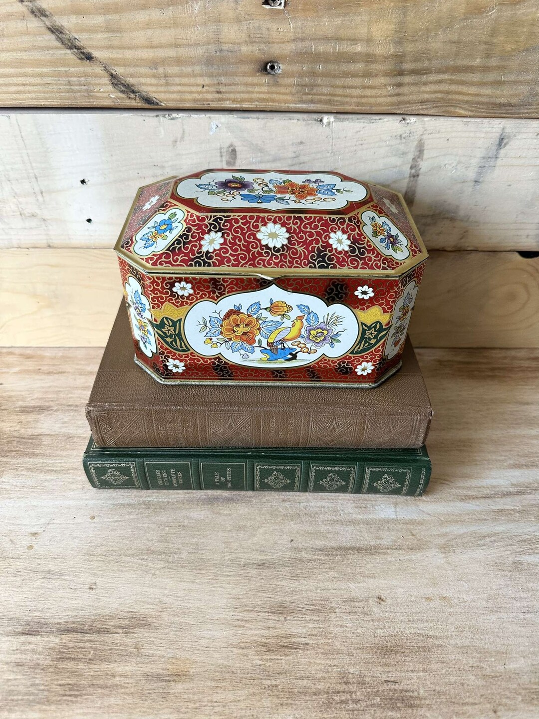 Vintage Victorian Style Floral Tin, Vintage Storage Container - Etsy