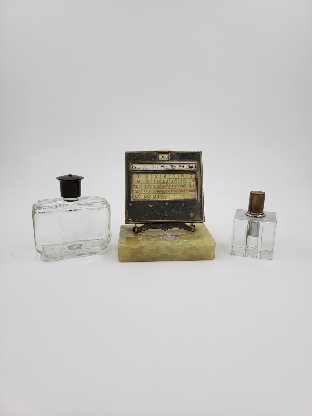 Perfume Bottle | Crystal Lighter | Marble Desk Top Callander - Etsy