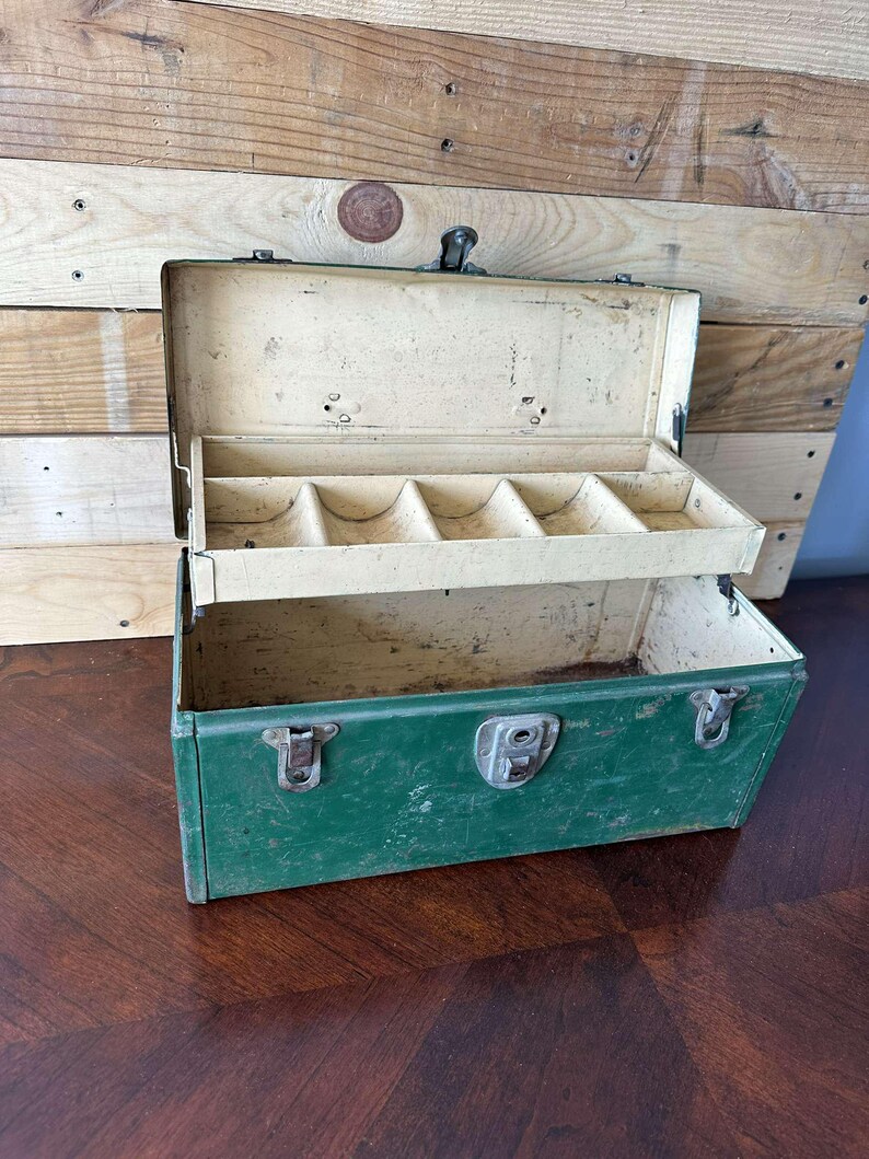 Vintage Tackle Tool Box Metal Box - Etsy