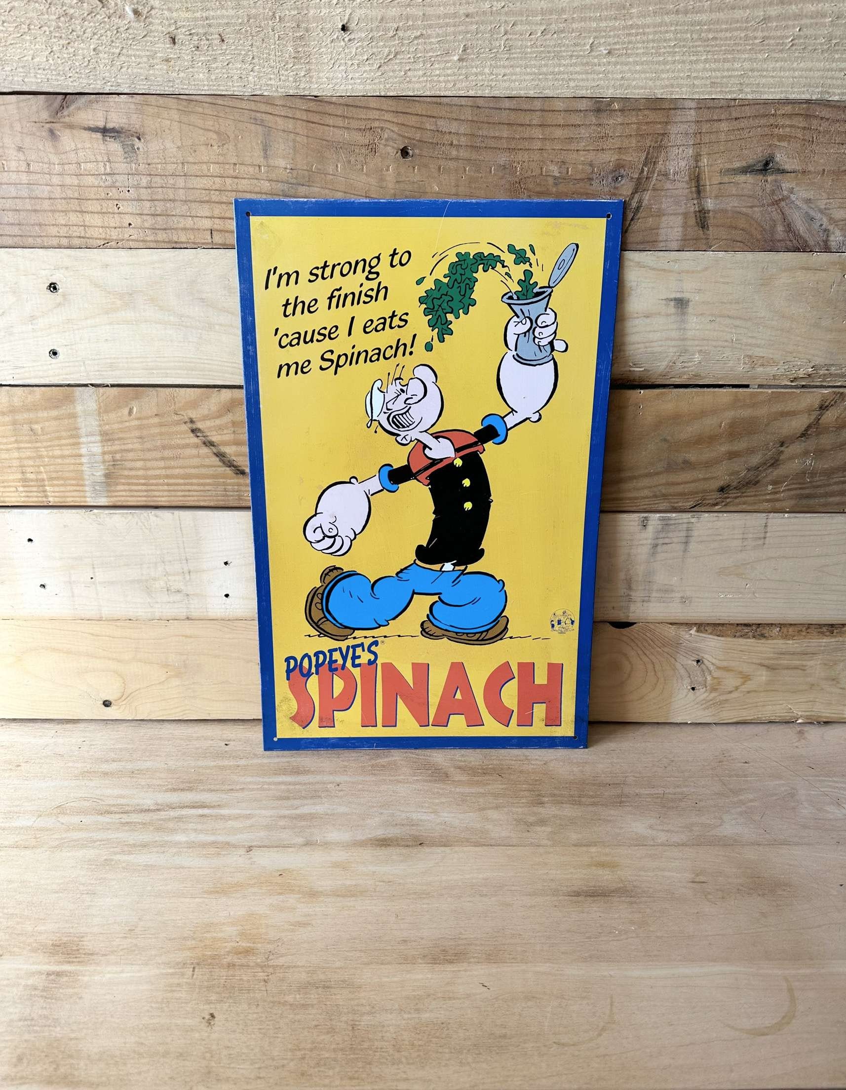 Vintage Metal Sign Popeye the Sailor Man - Etsy