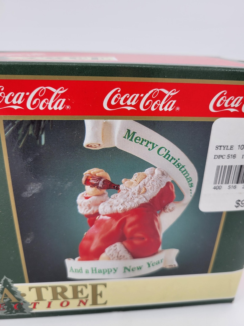 Coca Cola | Santa in Ring "season's Greeting's | Santa With Ribbon ...